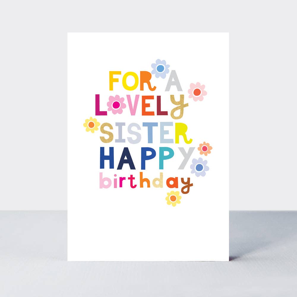 Rachel Ellen Designs - Checkmate - Sister Birthday/Floral Words – More ...