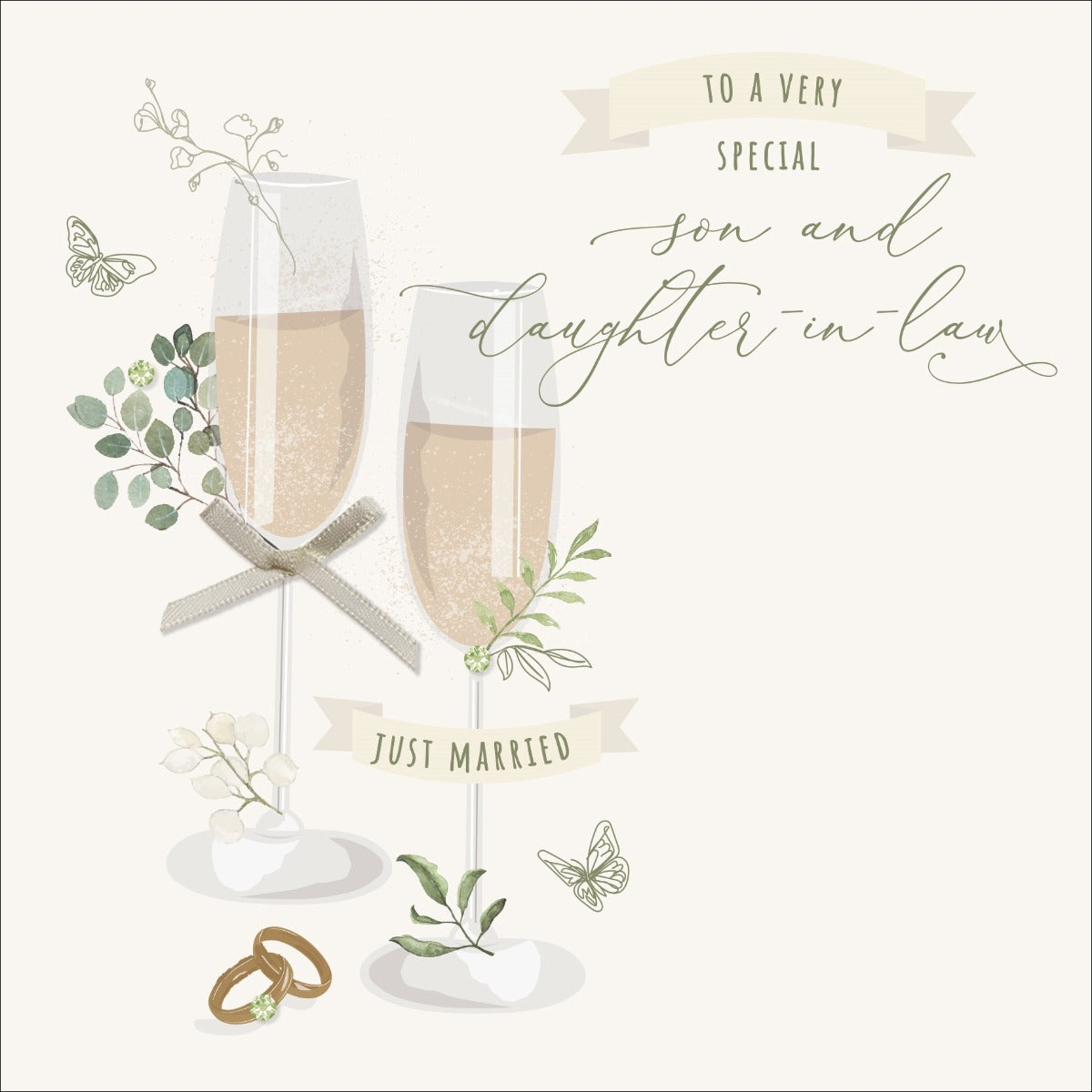 Besotted - Daughter and Son-in-law Wedding Day Card – More Than Just a ...