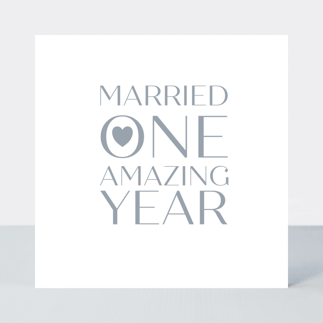 Only Love Married One Year Card - Foil – More Than Just a Gift ...