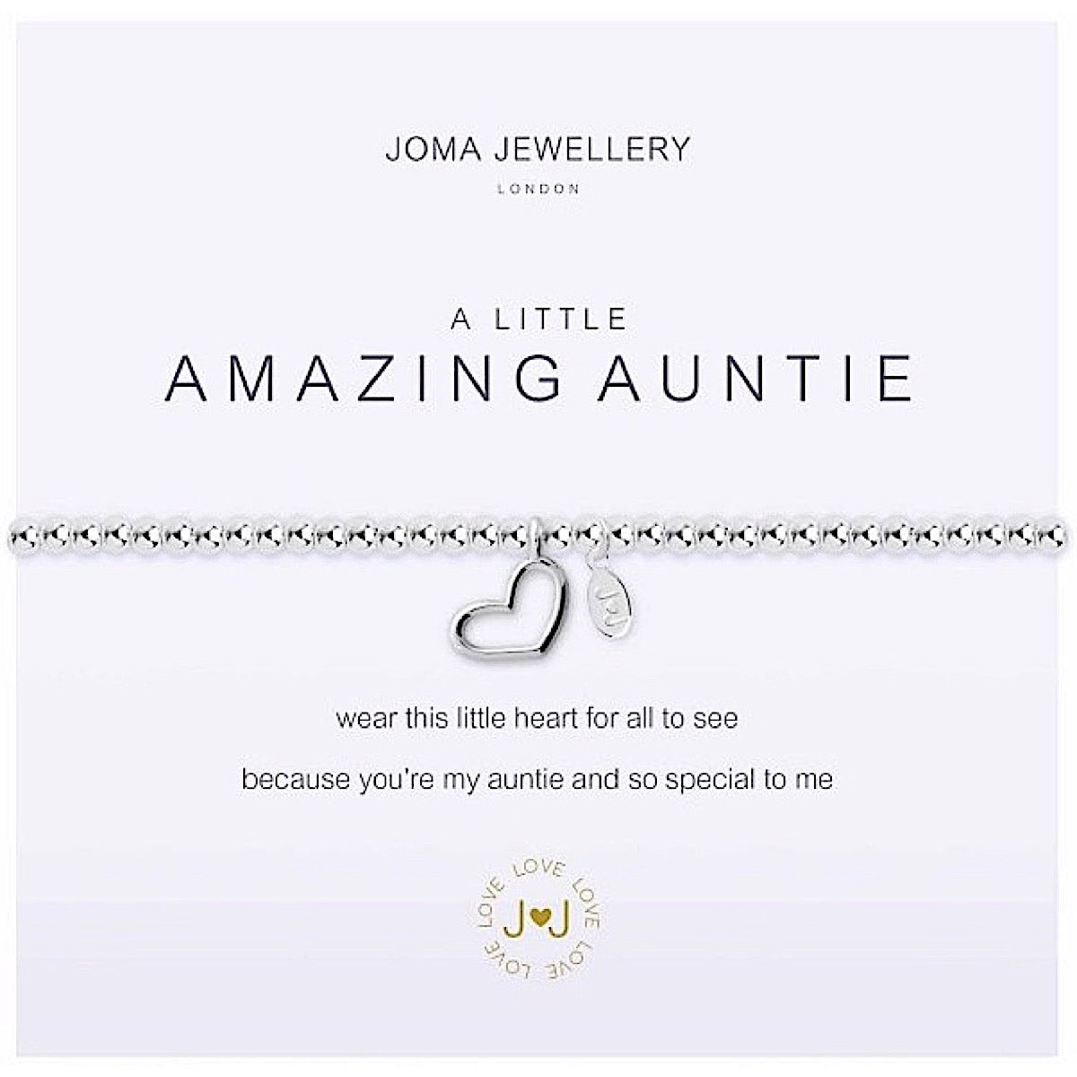 Joma Jewellery a little Amazing Auntie Bracelet - heart – More Than ...
